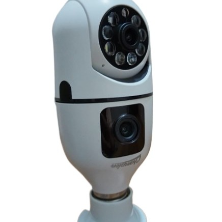 Dual Lens V380 PTZ Bulb IP Night Vision Camera Bulb dual lense camera ...