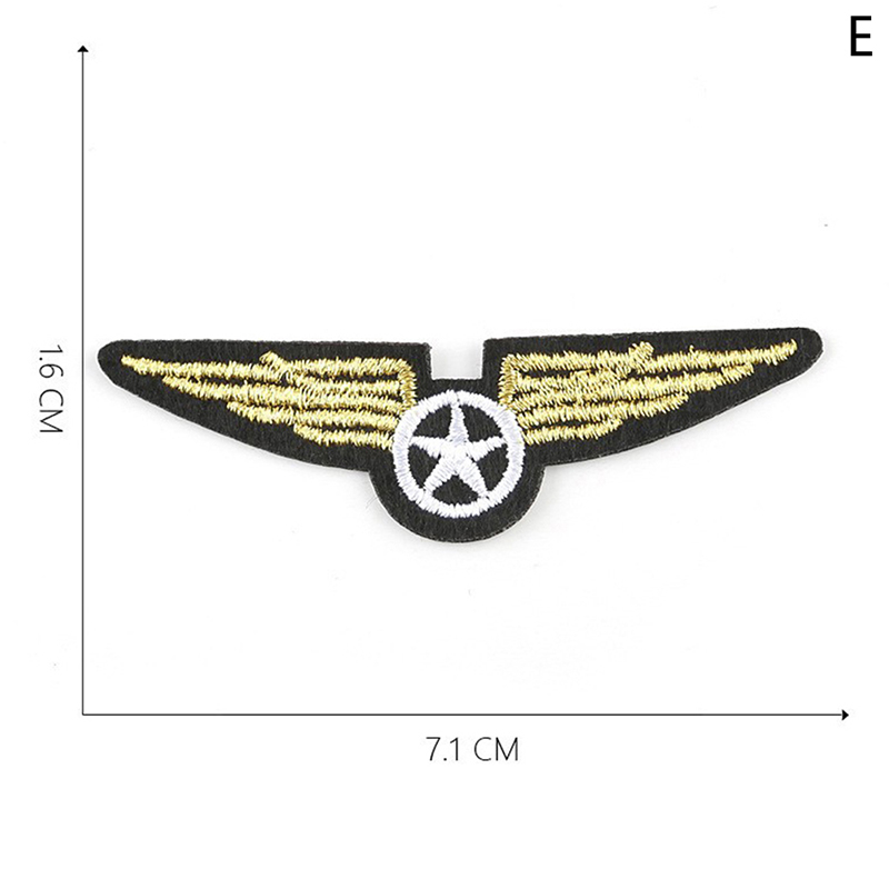 Flying Jacket Badge Golden Wings Hook Loop Patch Mini Eagle Morale ...