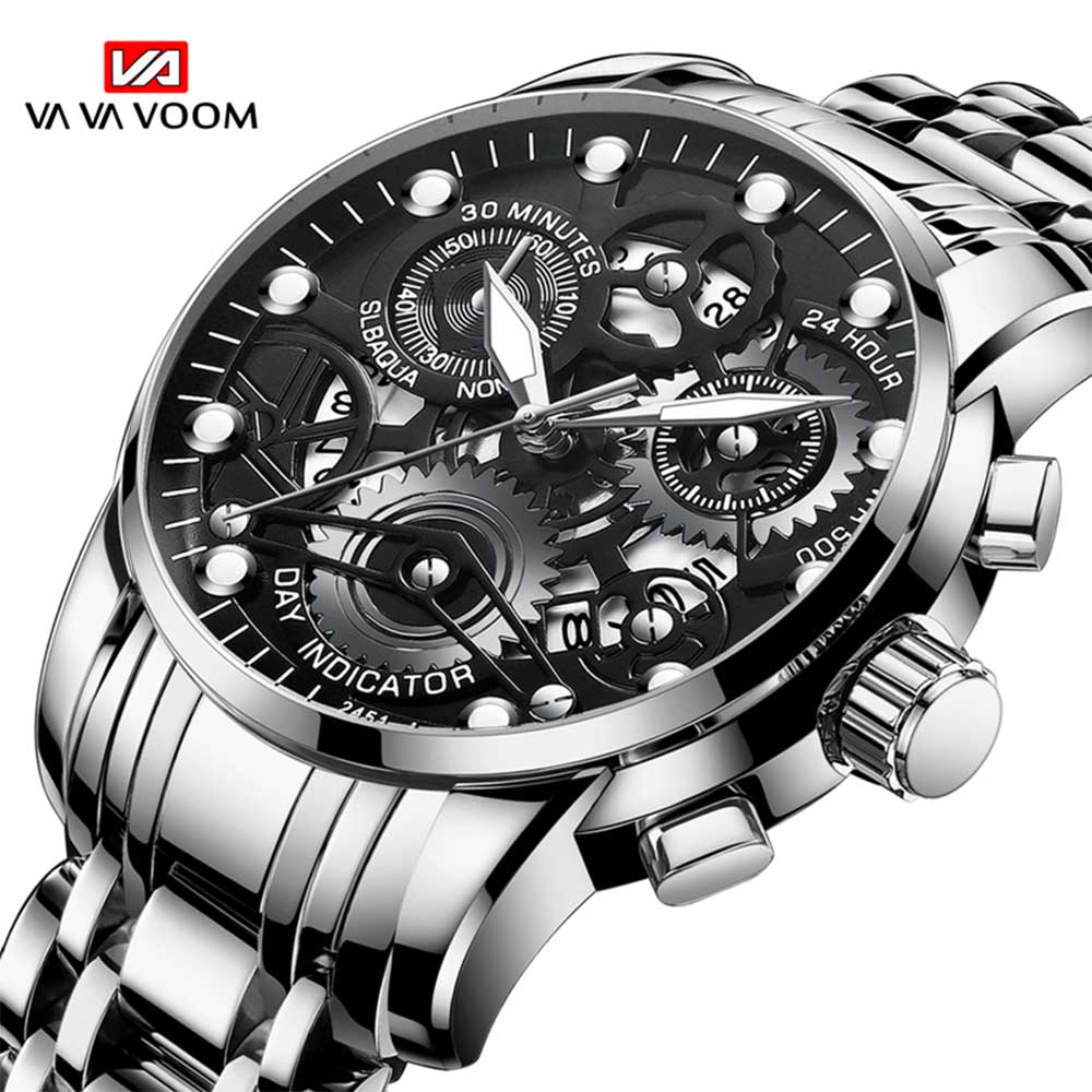 VAVAVOOM Mechanical Watches Classic Mens Watches Luxury Skeleton Man ...