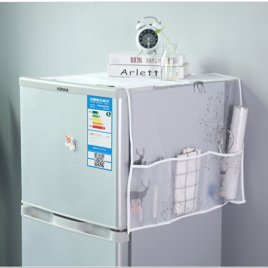 Cartoon Household Refrigerator Dust Cover Multifunctional Hanging ...