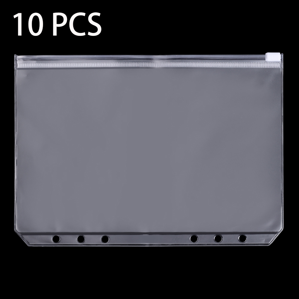 1/10Pcs A5 A6 A7 Transparent File Holder Notebook 6 Hole Loose Leaf ...