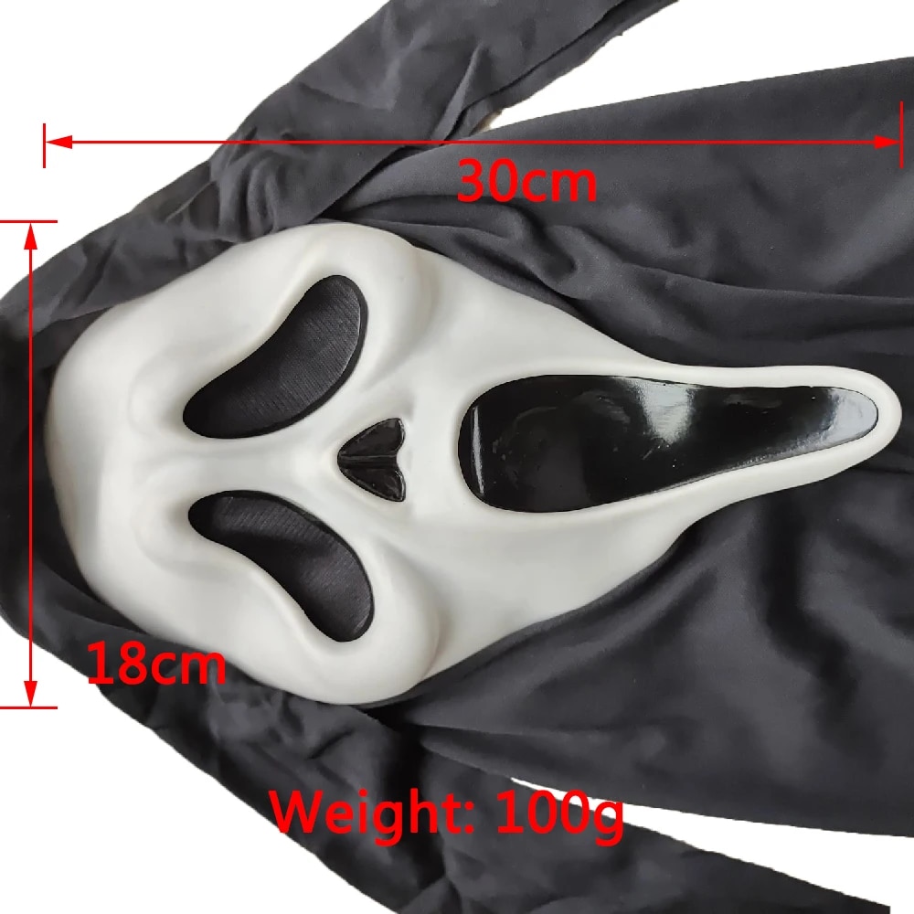 Halloween Scream Mask Horror Movie Cosplay Costume Luxury Funny Ghost ...