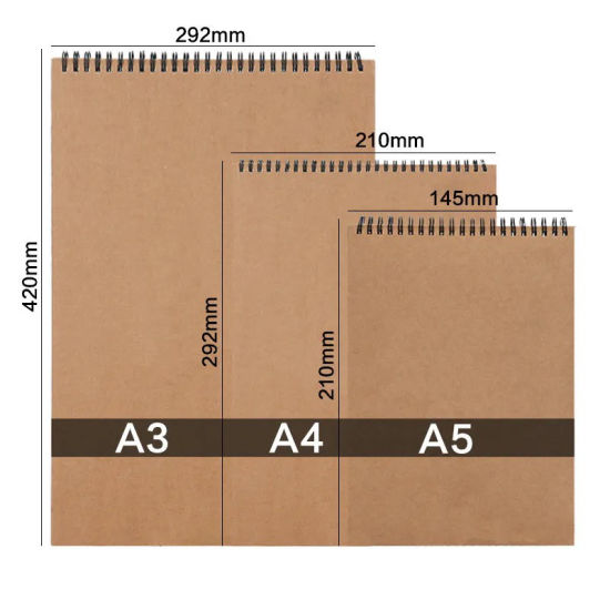 শিল্পীদের জন্য স্কেচ আর্ট এবং ড্রইং বুক, স্পাইরাল কার্ট্রিজ পেপার a5/a4 ...