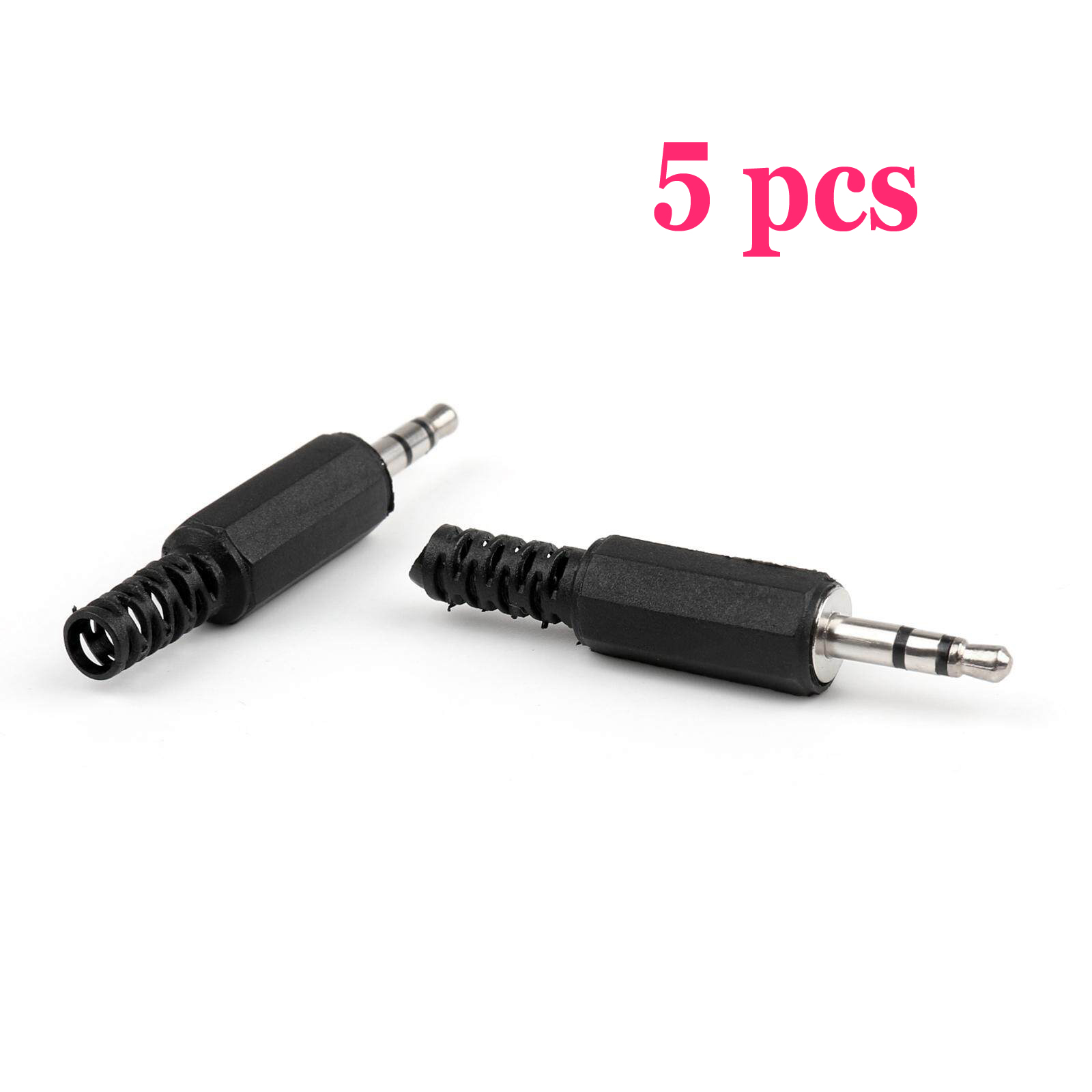 3.5mm Stereo Male Plug Jack Audio Adaptor Connectors Plastic solder- 5 ...