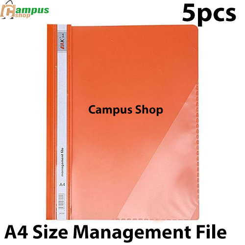 A4 Size Management File - Orange (5pcs) | Daraz.com.bd