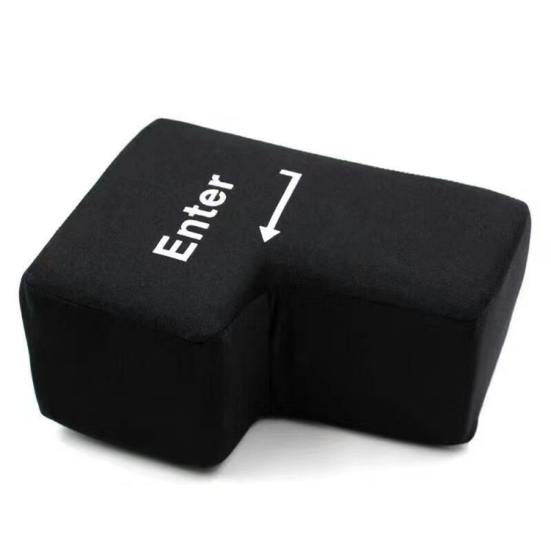 Anti-Stress Computer Huge Enter Key Big USB Keyboard Vent Button Pillow ...