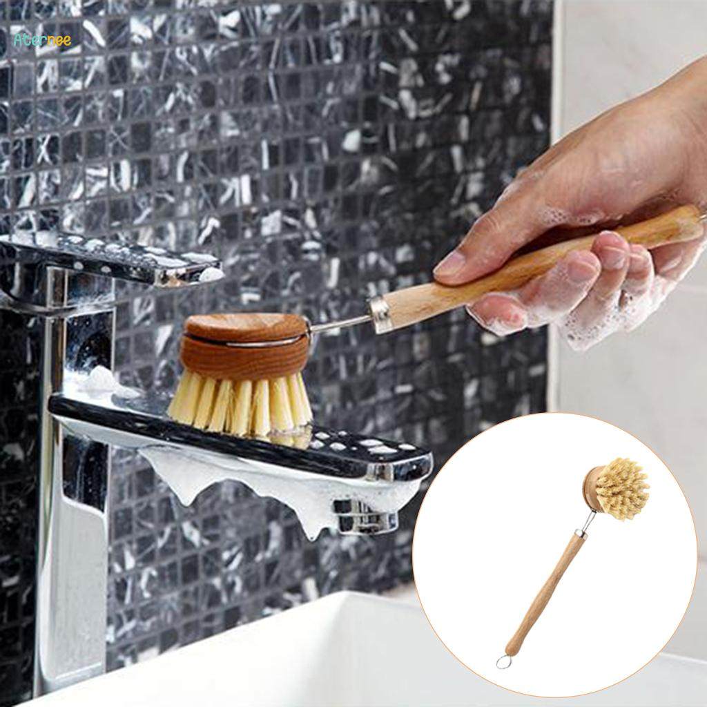 Multifunctional Wooden Handle Pan Cleaning Brush Kitchen Brushes Eco ...
