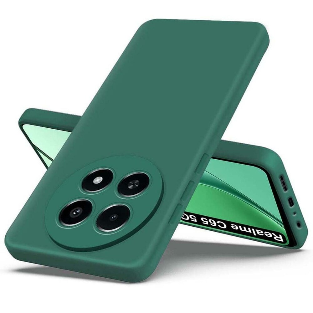 Realme C65 5G cover silicone Matte Soft Silicon Shock Proof Rubberised ...
