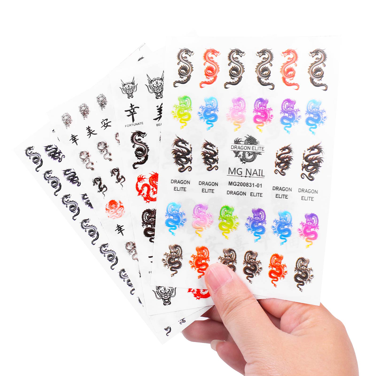 Chinese Waterproof Dragon Pattern Nail Art Adhesive Sticker Decal ...