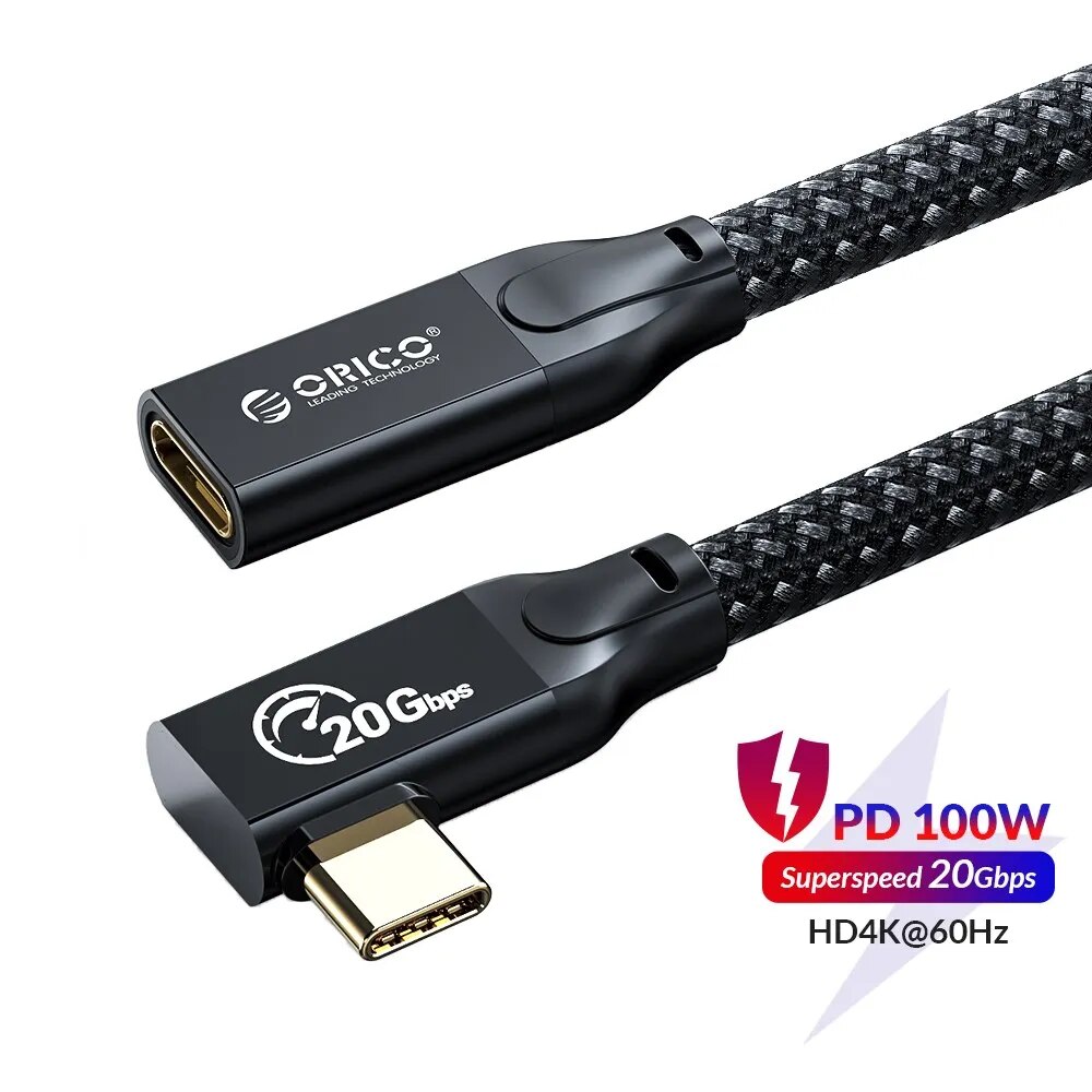 ORICO 20Gbps USB C Extension Cable Type C Extender Cord PD 100W for ...