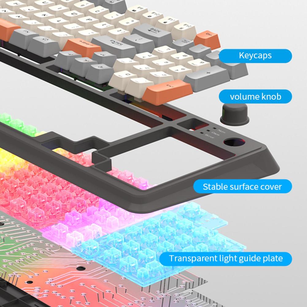 K82 Mechanical Keyboard Wired Compact PC Keyboard With Number Pad 94 ...