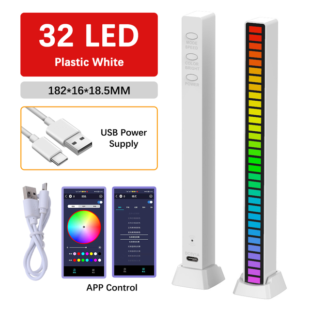 RGB Music Sound Control LED Light Smart App Control Pickup Rhythm ...