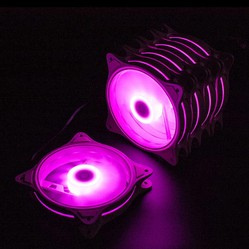 4 Pin 120mm Cool Fan Pc Fans 3 Aperture Interntl External Pink LED ...