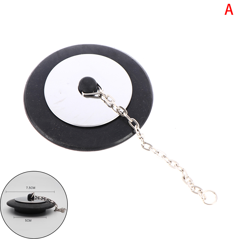 【Confluence】 Rubber Bathtub Drain Stopper With Chain Plug Drain Tub ...