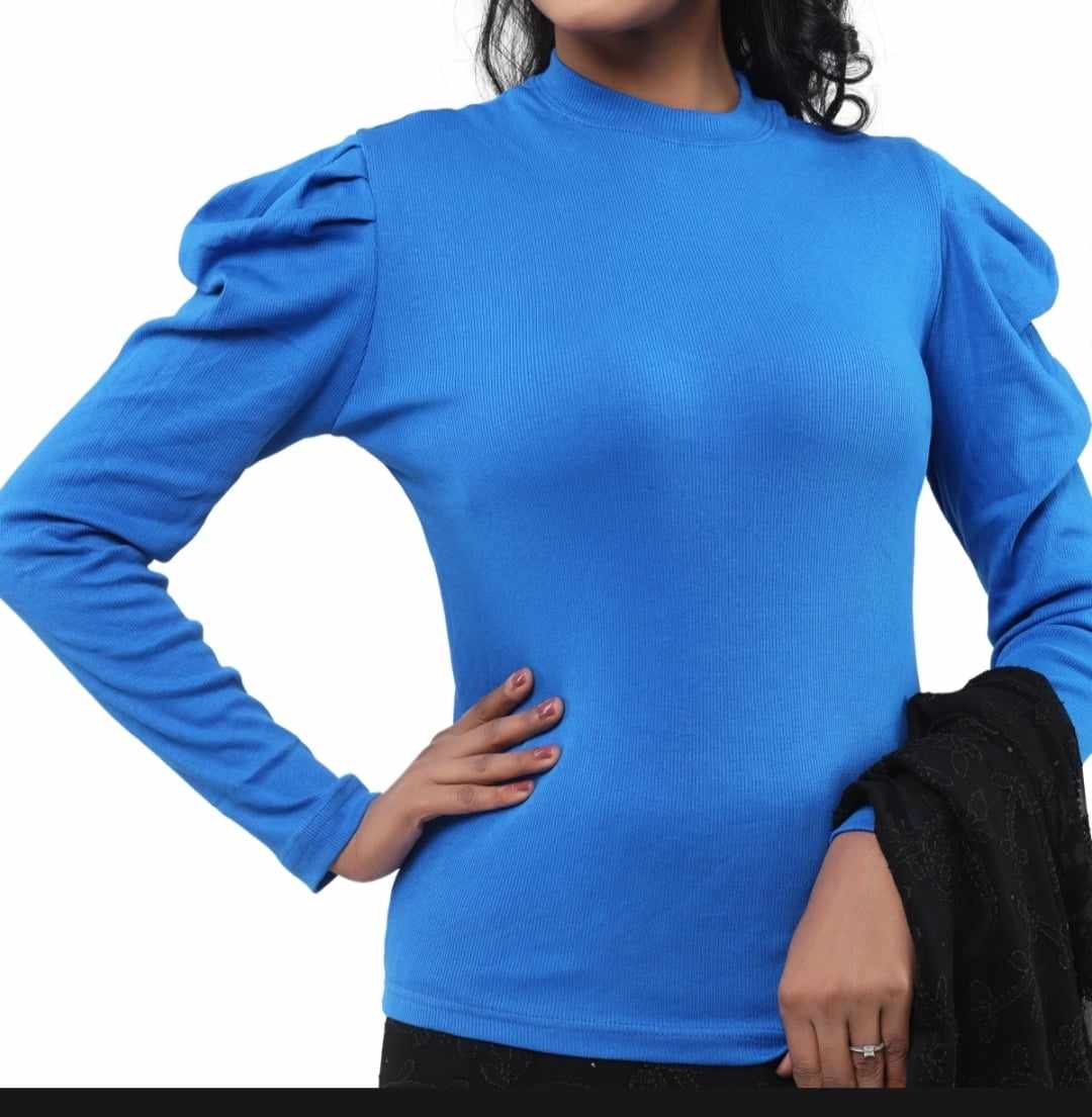 Cotton Full Sleeve Full Body Crop Tops Blouse for Women | Daraz.com.bd