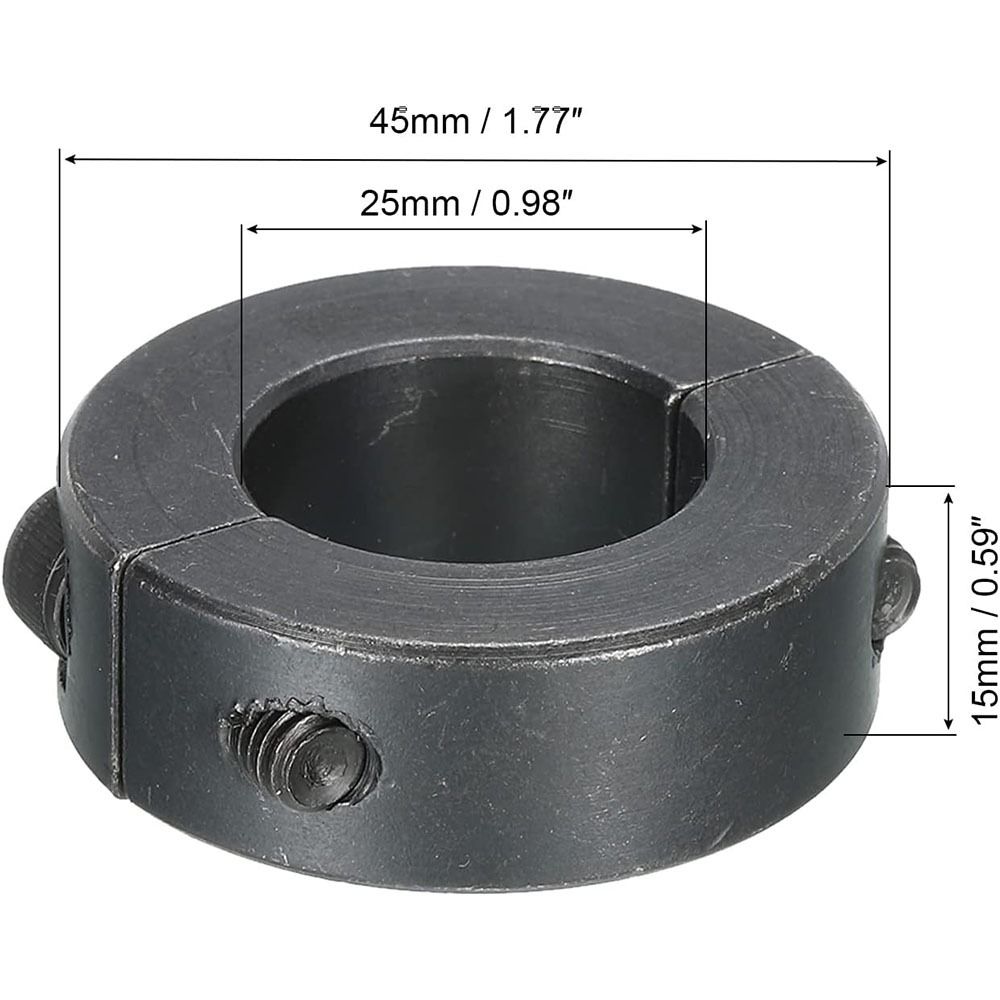 Separated Carbon Steel Shaft Collars Black Inner Diameter 6-55mm Ring ...