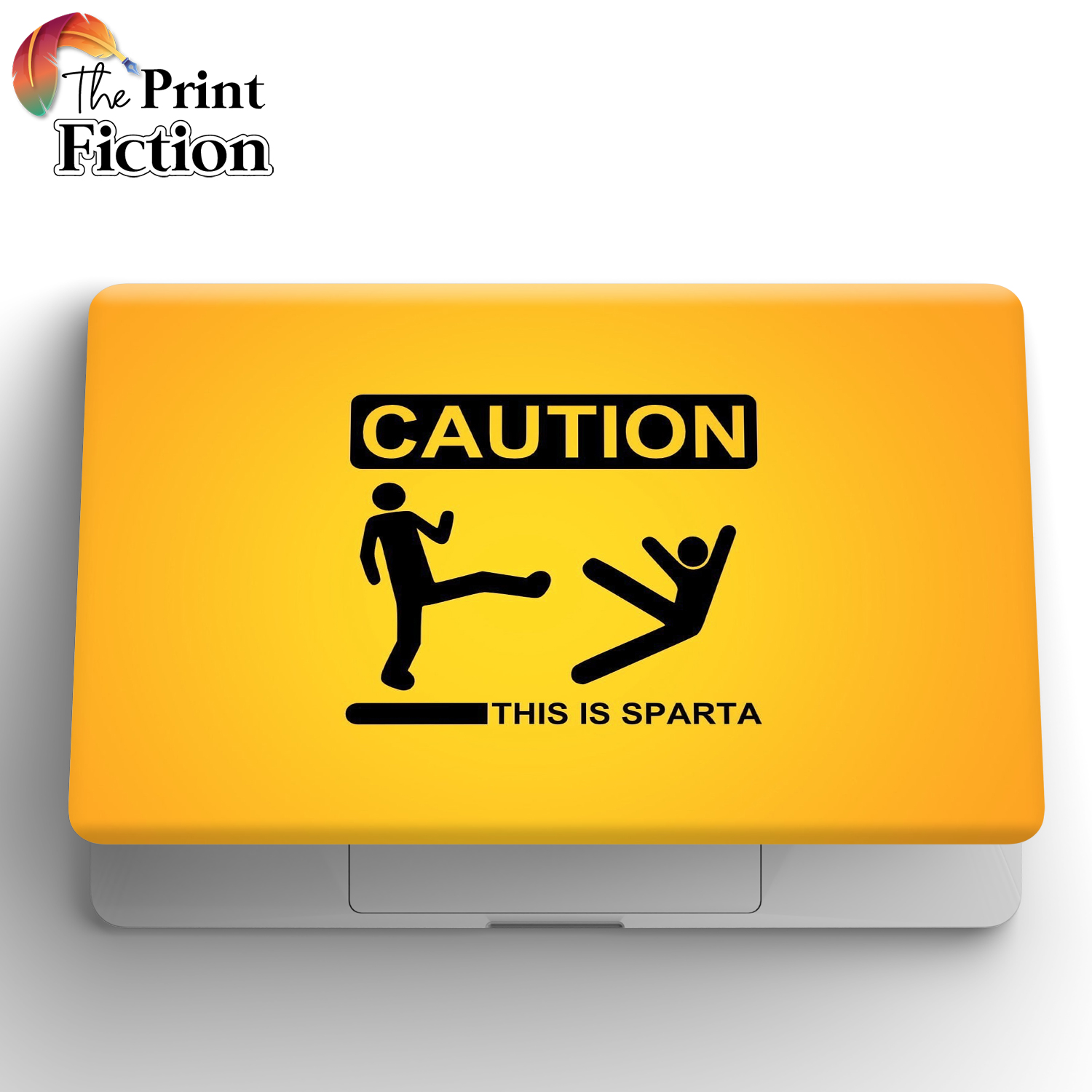 Caution This Is Sparta Laptop Sticker, Skin And Decal Stickers