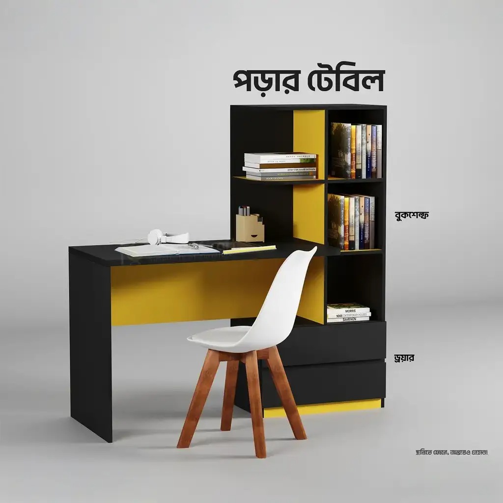 KD Engineered Wood Reading Table With Storage Holder ,Office Table ...