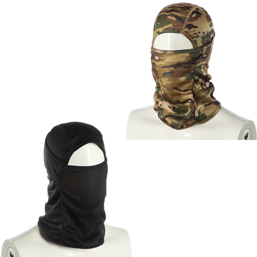 2 Hole Full Face Cover Mask Balaclava Knit Hat Tactical CS Winter Ski ...