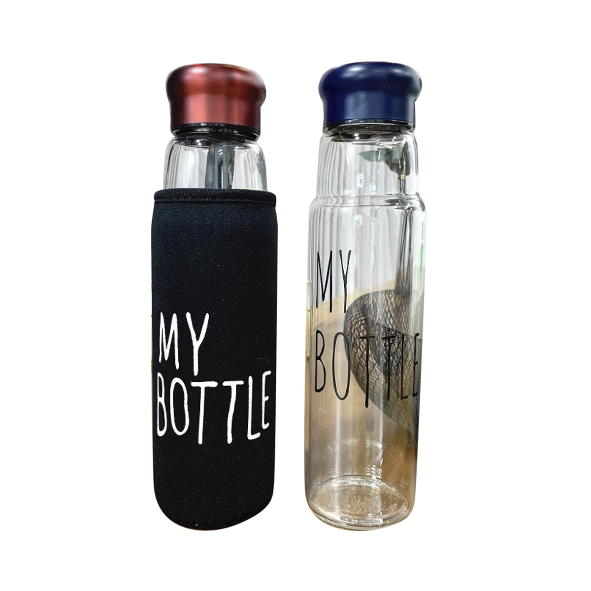 Jazz Style Water Bottle, Aluminum Cap with Glass 550ml- - Water Bottle - Water Bottle | Daraz.com.bd