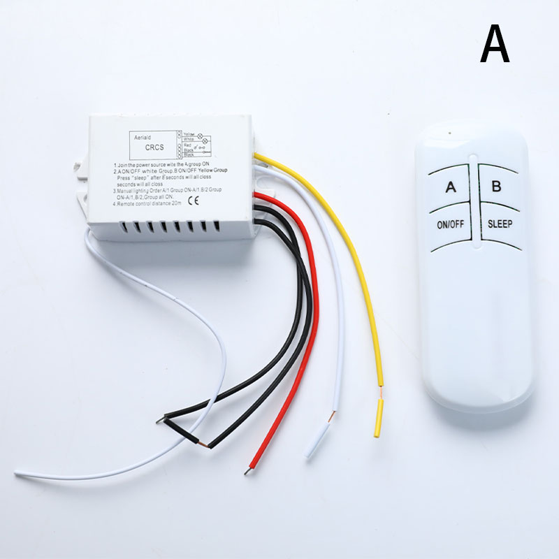 Wireless ON/OFF 220V Lamp Remote Control Switch Receiver Transmitter ...