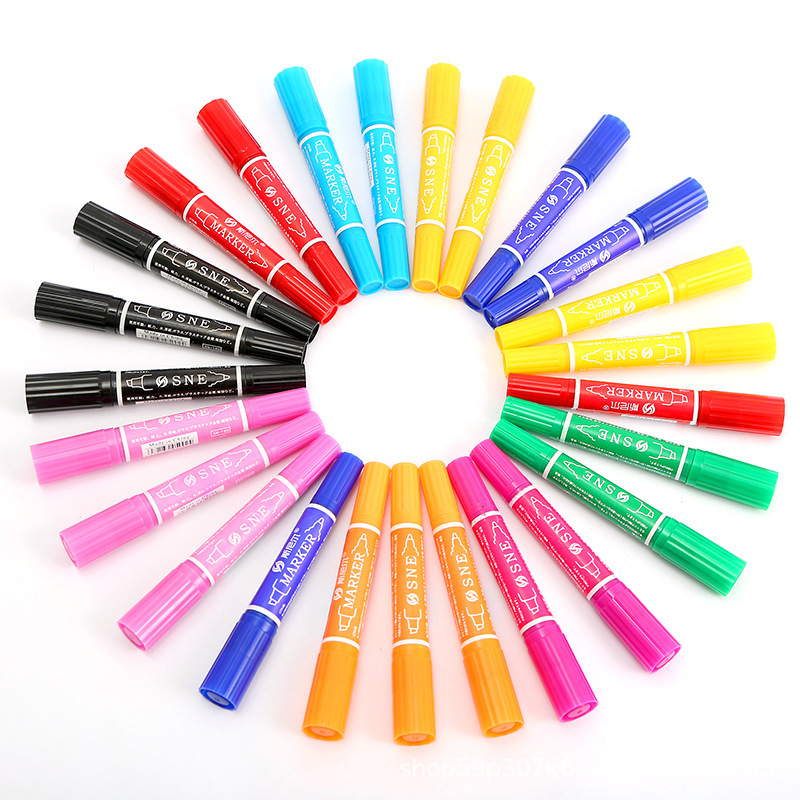 Marking Pen Orders 18 Color 24 Color Mark Pen Big Two Sides Monochrome ...