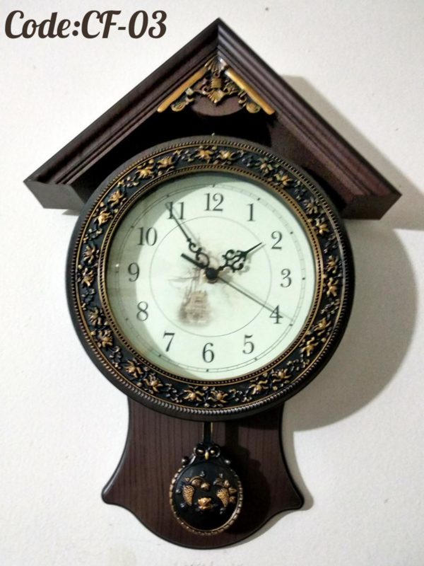 Classic Plastic Pendulum Wall Clock - 43cm | Daraz.com.bd