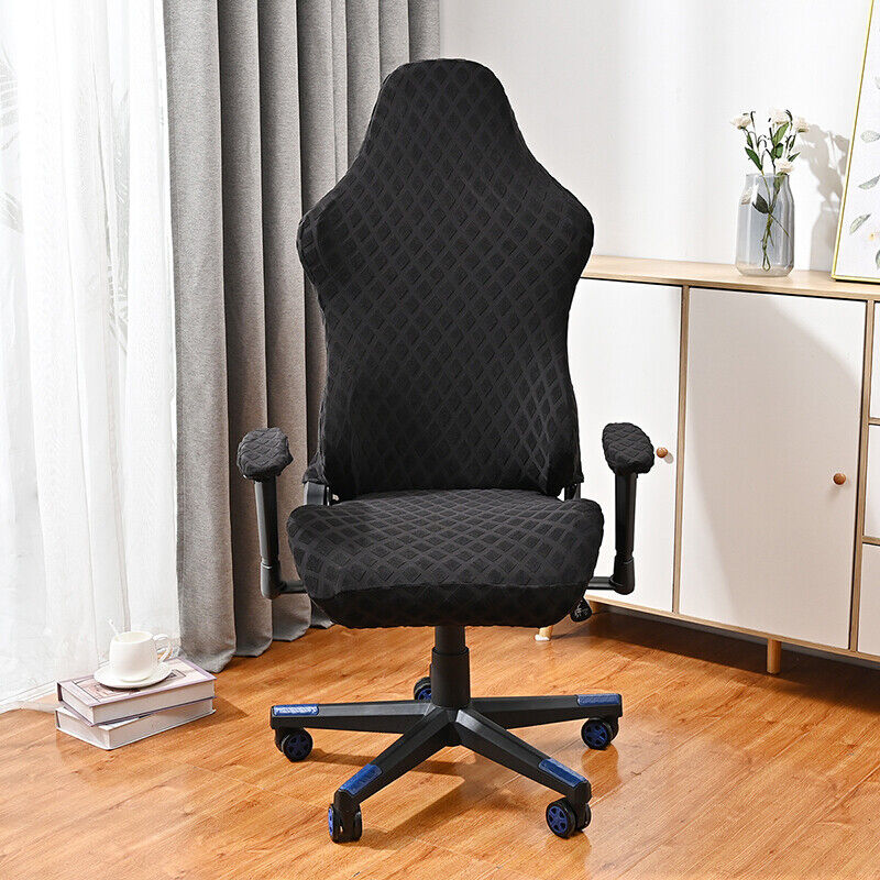 Elastic Fleece Jacquard Gaming Chair Cover Stretch Dustproof Seat ...