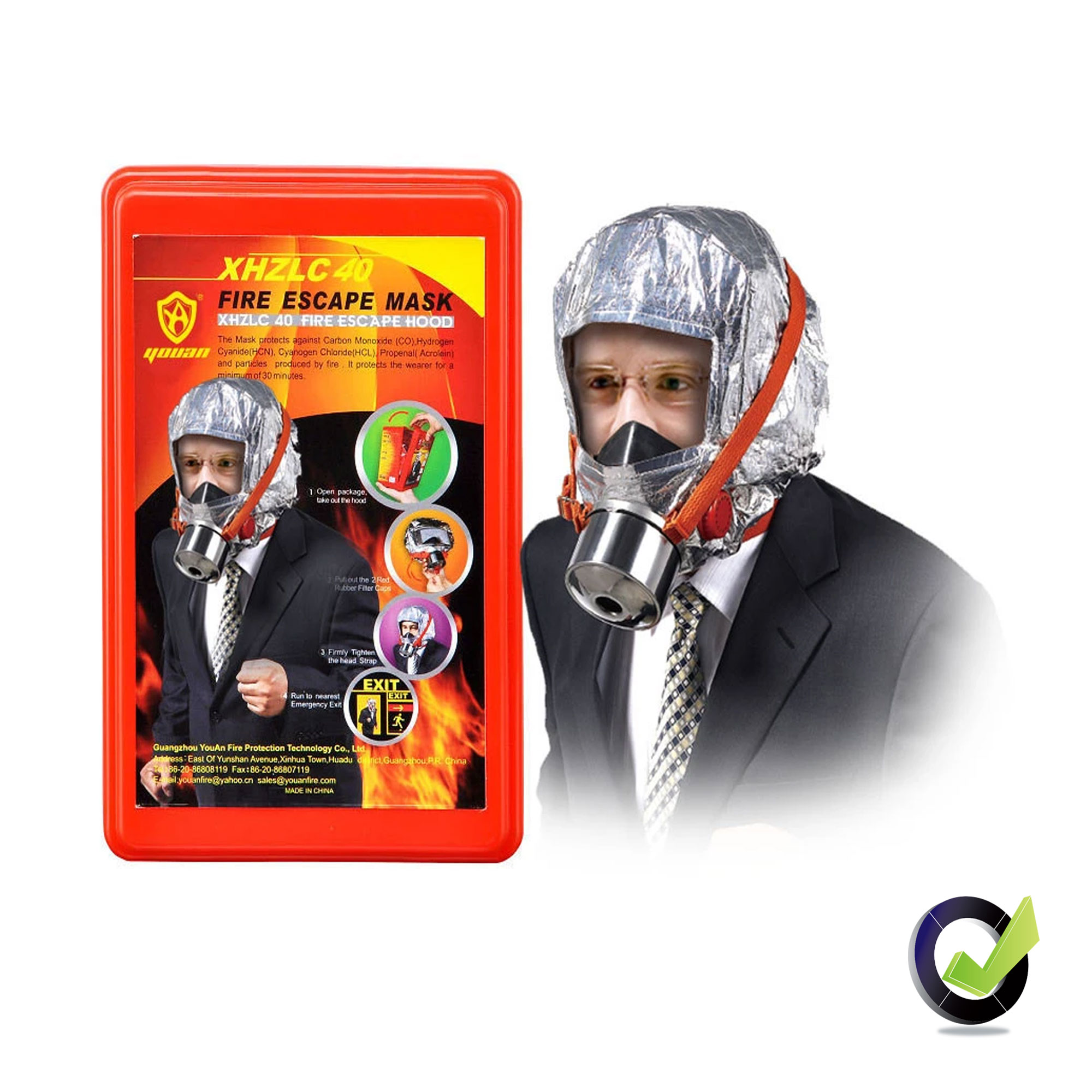 Fire Emergency Escape Smoke Gas Protector Escape Hood Fire Escape Gas ...