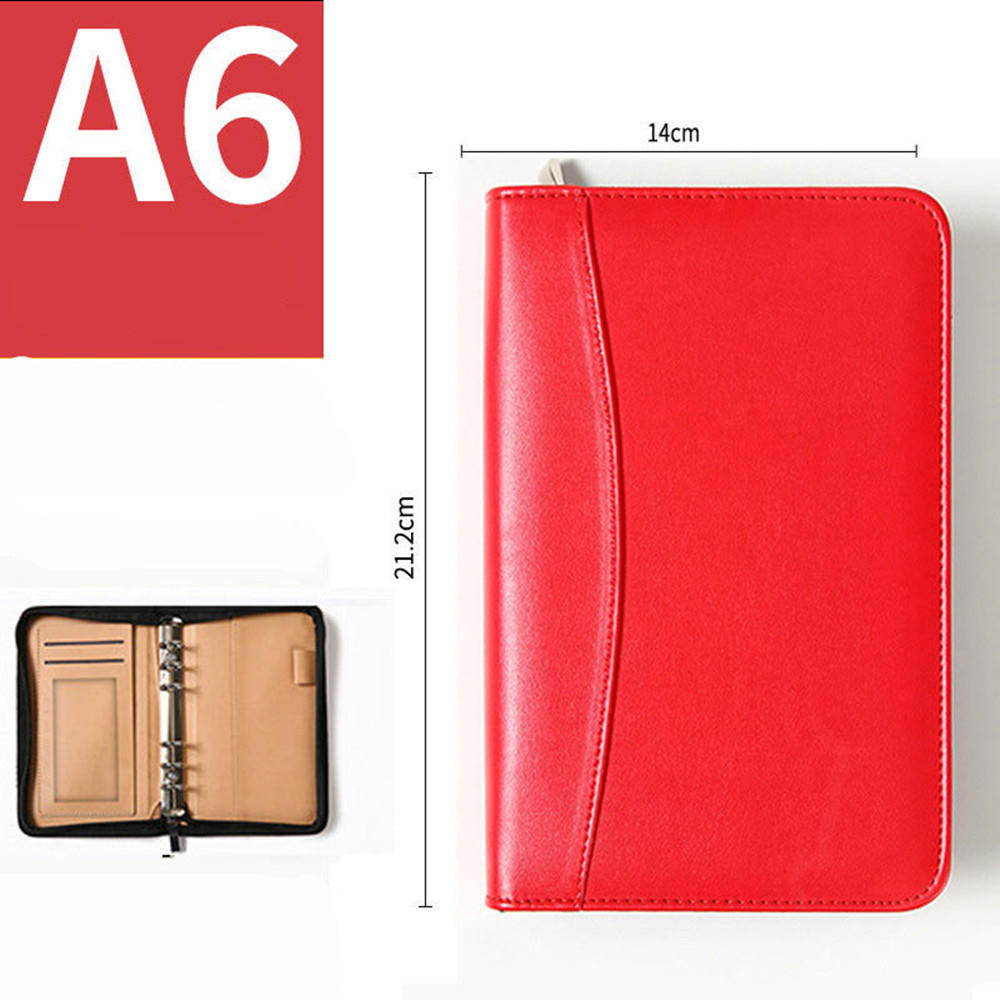 A6 Notebook With Zipper Sketchbook With Ring Binder A6 Loose Leaf ...