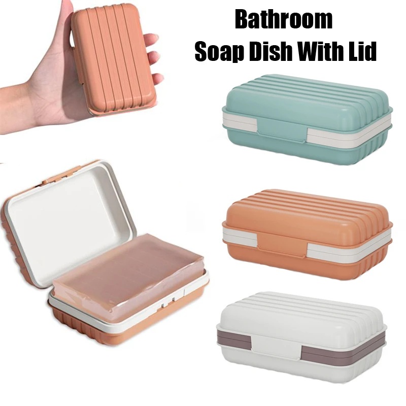 Multicolor PP Plastic Dustproof Lid Soap Box/ Creative Double Layer ...