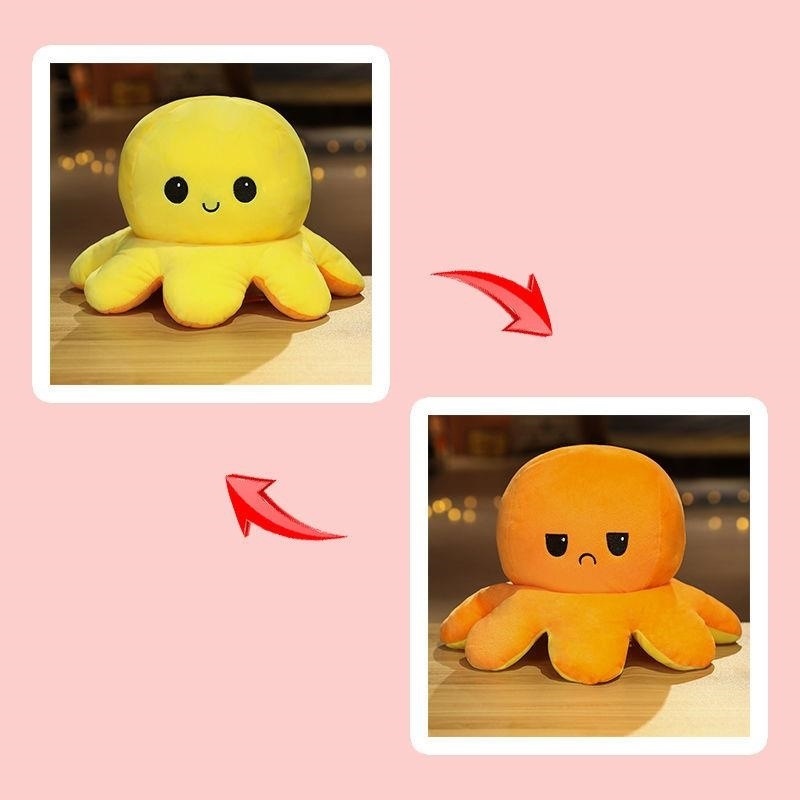Stuffed Toys Flip Toy Plush Doll Reversible Flip Octopus Toys Double ...