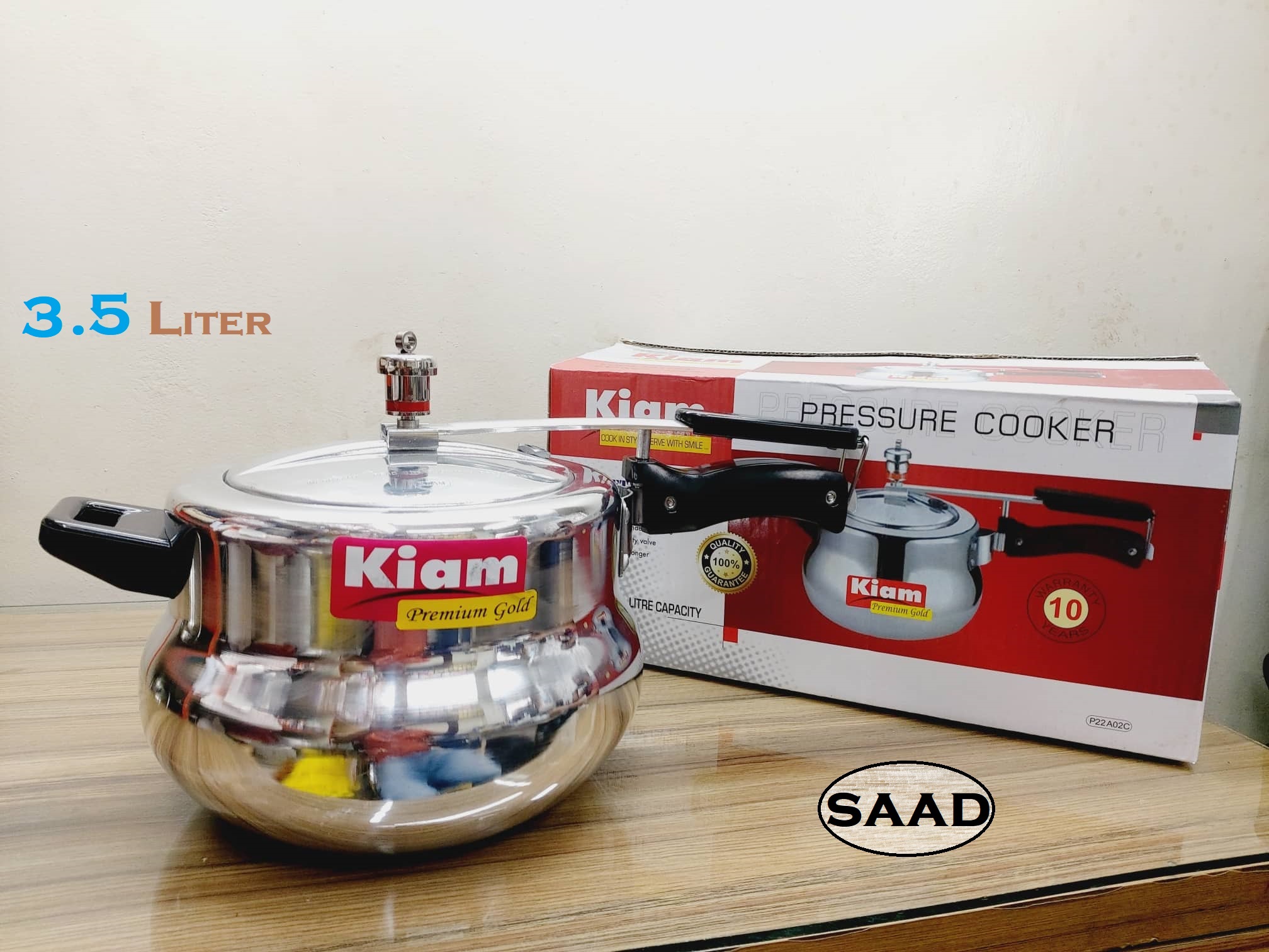 Kiam Premium Pressure Cooker 3.5 Litter. Solid Round Design. Gift And ...