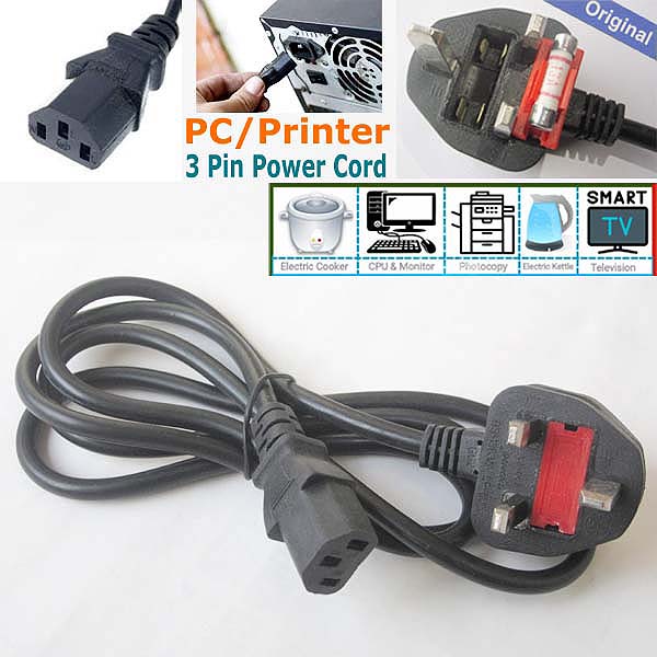 Computer Desktop Pc Power Supply Cable DC 3 Pin 1.5M Best Quality ...
