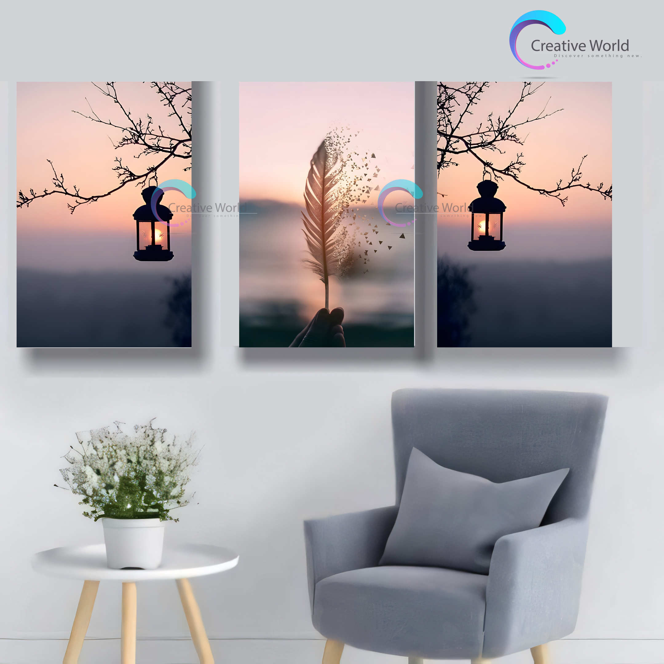 Pvc board Wall Poster 3 pcs Home Decoration with 3 mm Board Most Unique ...