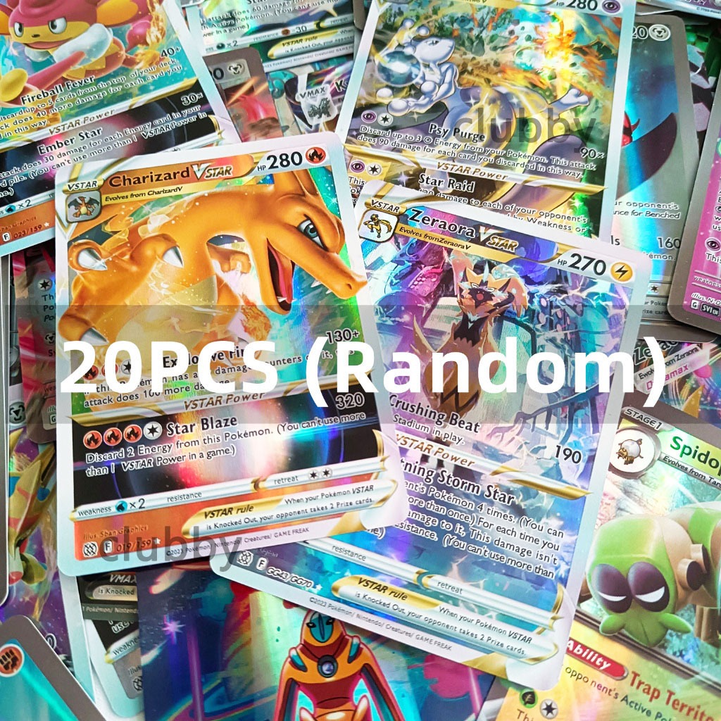 NovaNest 100pcs Pokemon Shiny Mewtwo Vstar Vmax Gx Holographic Cards ...