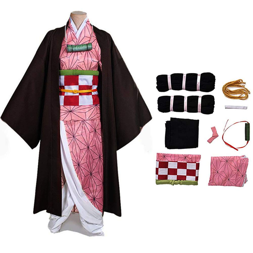Anime Demon Slayer Kamado Nezuko Cosplay Costume Kimono Kimetsu No ...