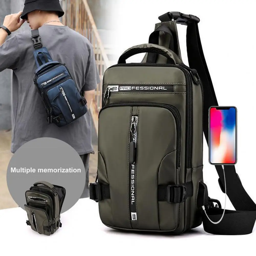 Waterproof Multifunctional Backpack for Man Crossbody Bag USB Charging ...
