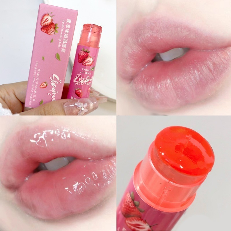 1/3Pcs Fruity Lip Balm Waterproof Moisturizing Hydration Anti-cracking Lipstick Long-lasting ...