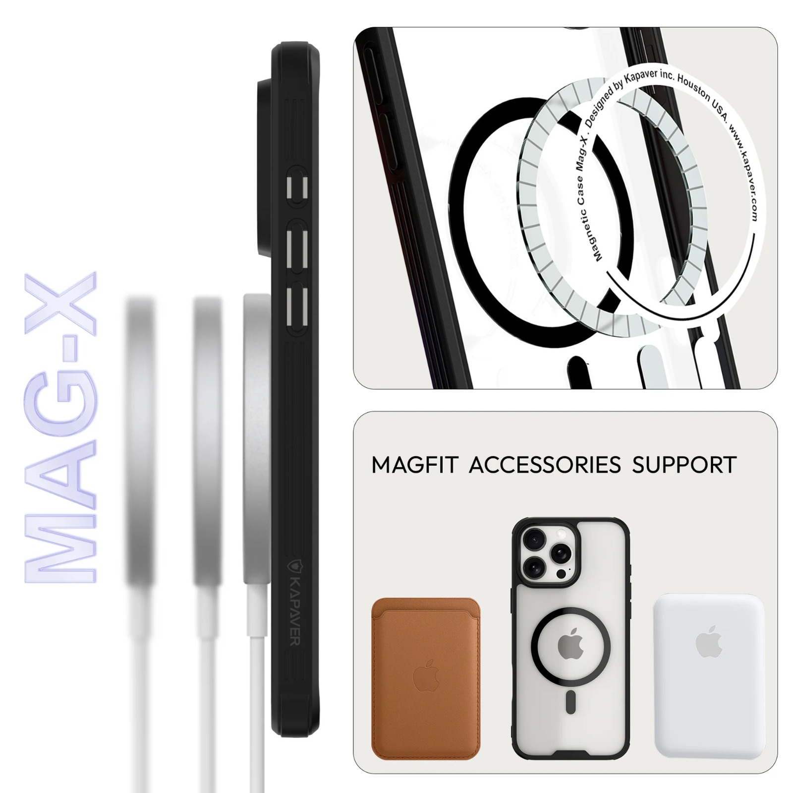 Luxury Ultra Clear For Magsafe Case For iPhone 16 Pro Max Magnetic ...