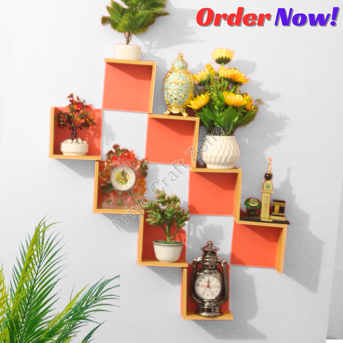Wall Mounted L Shape Wall Shelf (3/4/6/8/10 Pcs Stand), Wall Decorative ...