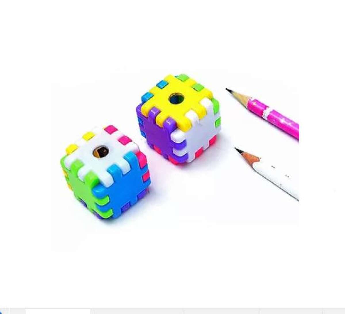 Cube Shaped Plastic Pencil Sharpener | Daraz.com.bd