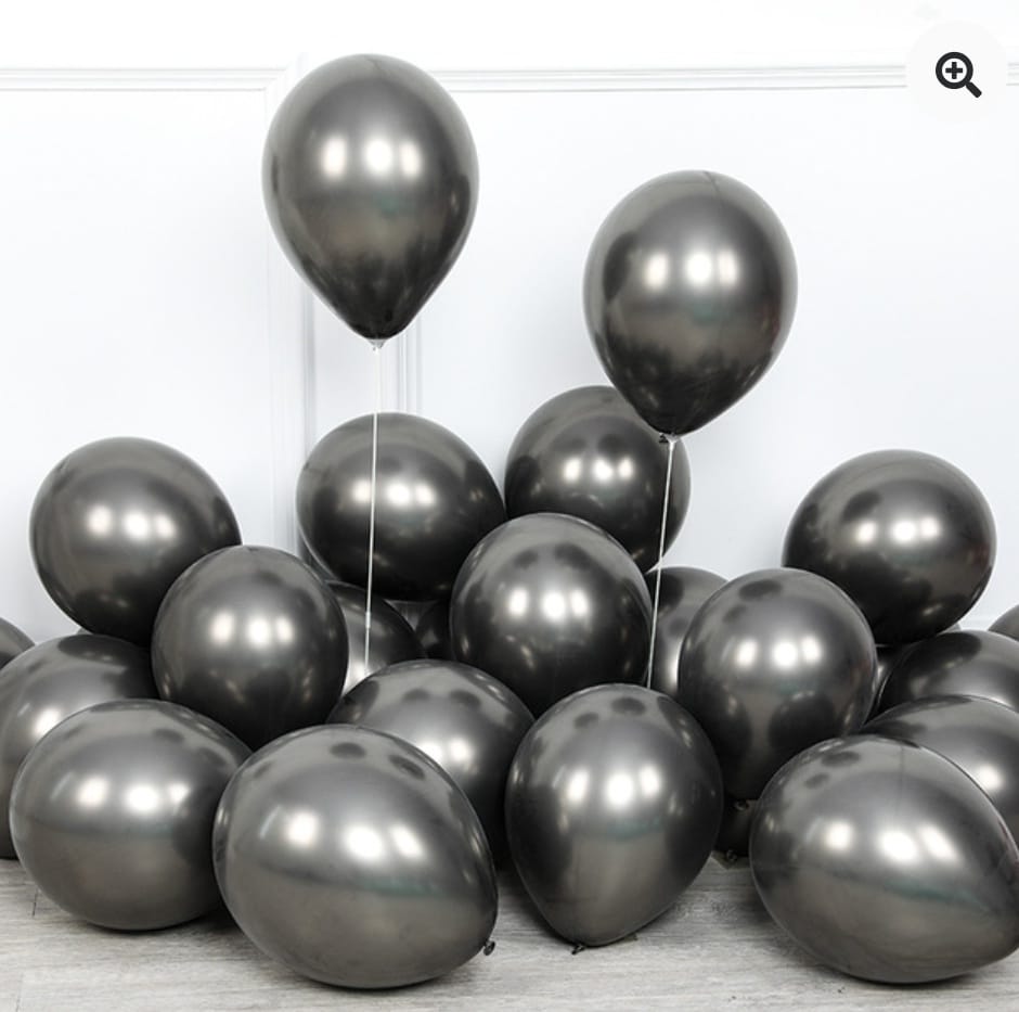 Solid Metallic Balloons For Decoration, 10-12 Inch Pack Of 20 Balloons ...
