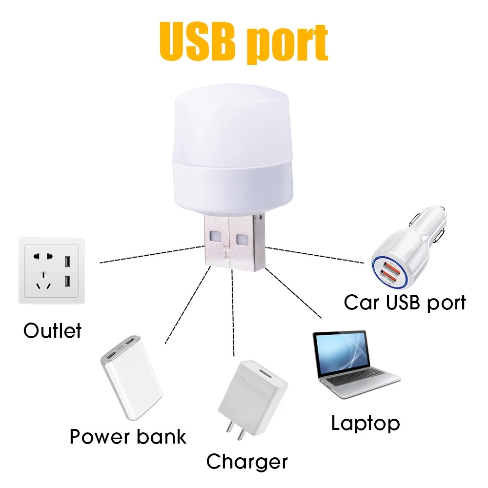 CASIFY USBL01 USB Led Light Mini USB LED Interior Lights – Ambient Mood Lamp for Night Use 1W ...