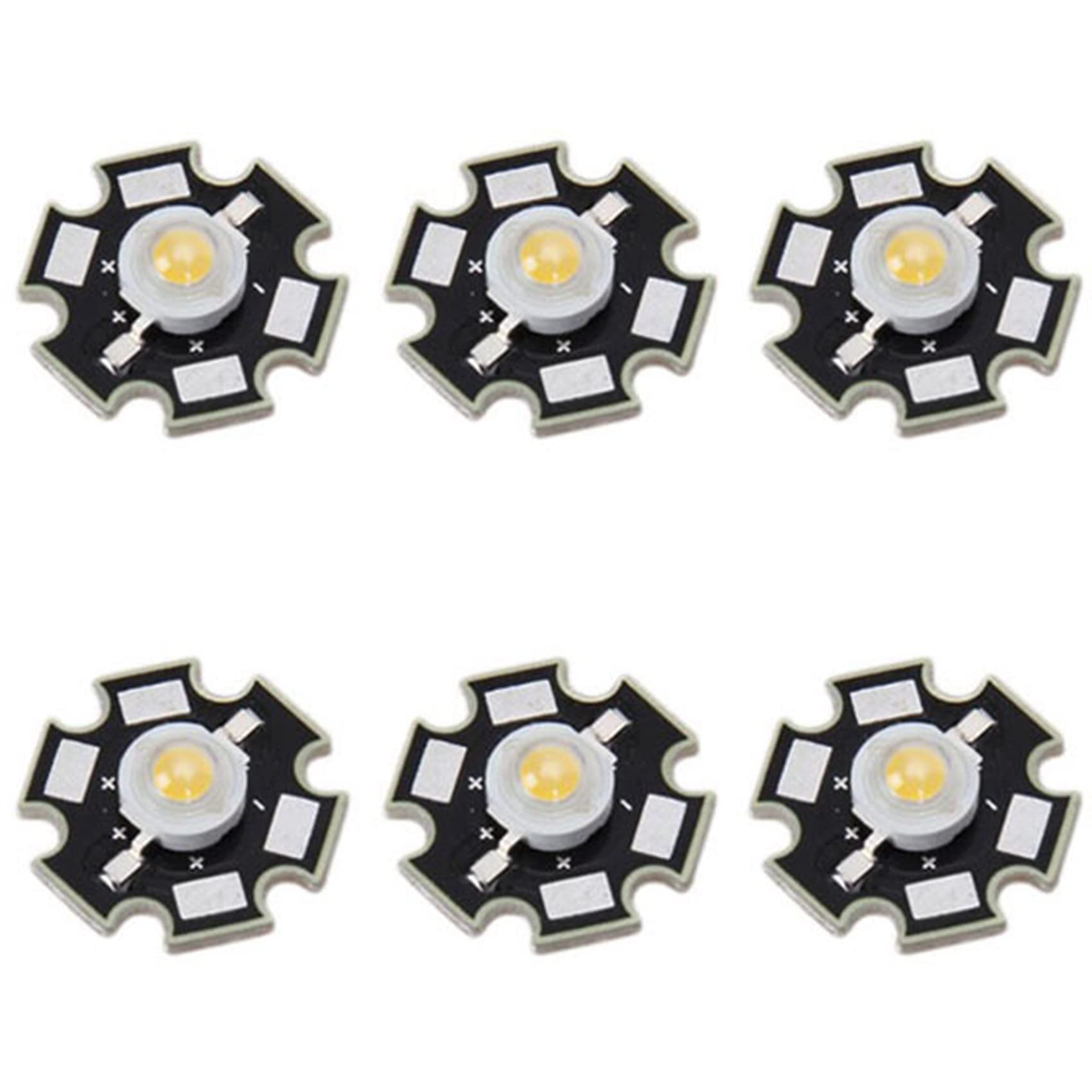 5 Ps 1 Watt LED SMD Chip 3V 3.7V Metal Plate Heat Sink Aluminum Base ...