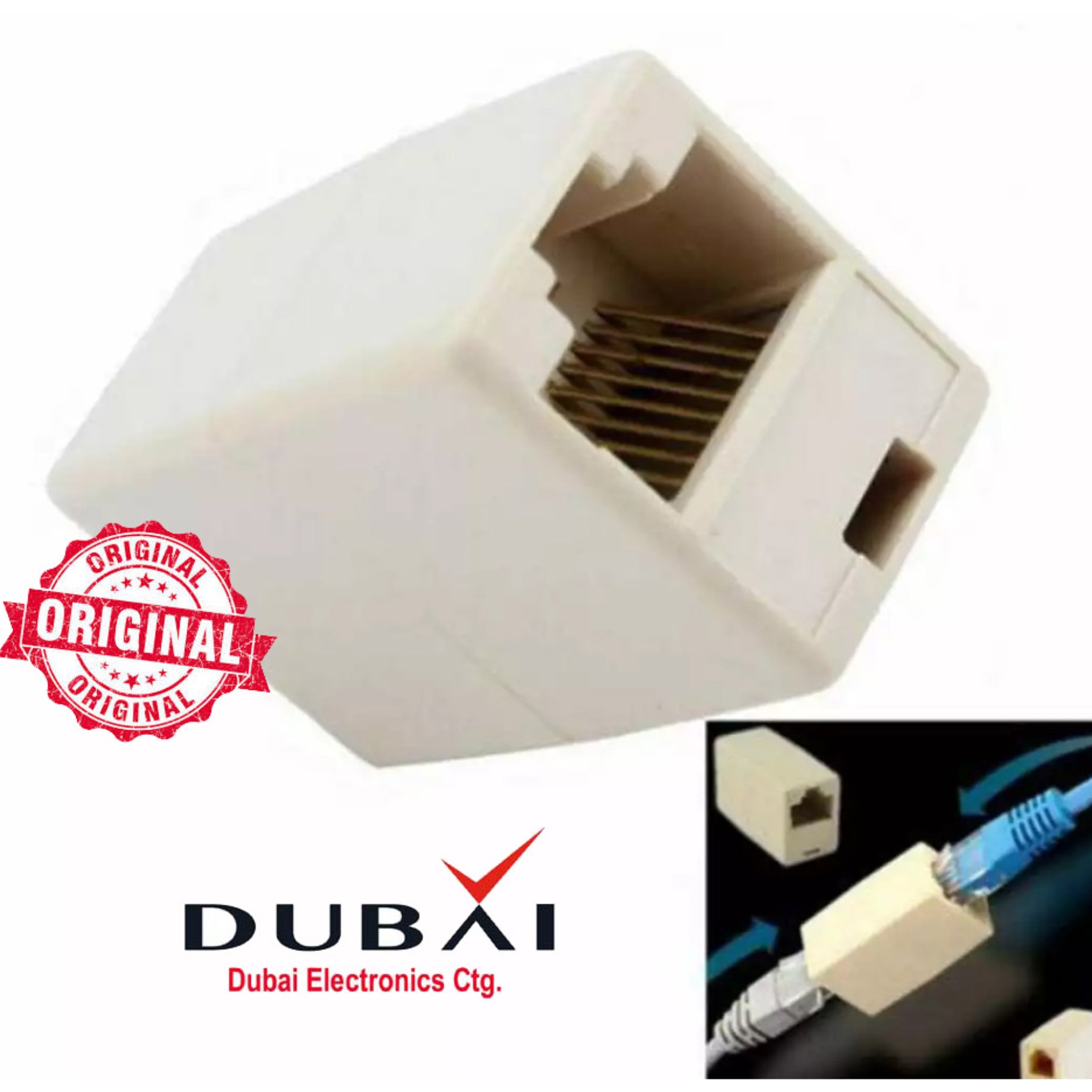 Ethernet Extender RJ45 Cat6 Junction Box, Shielded Inline Punchdown ...