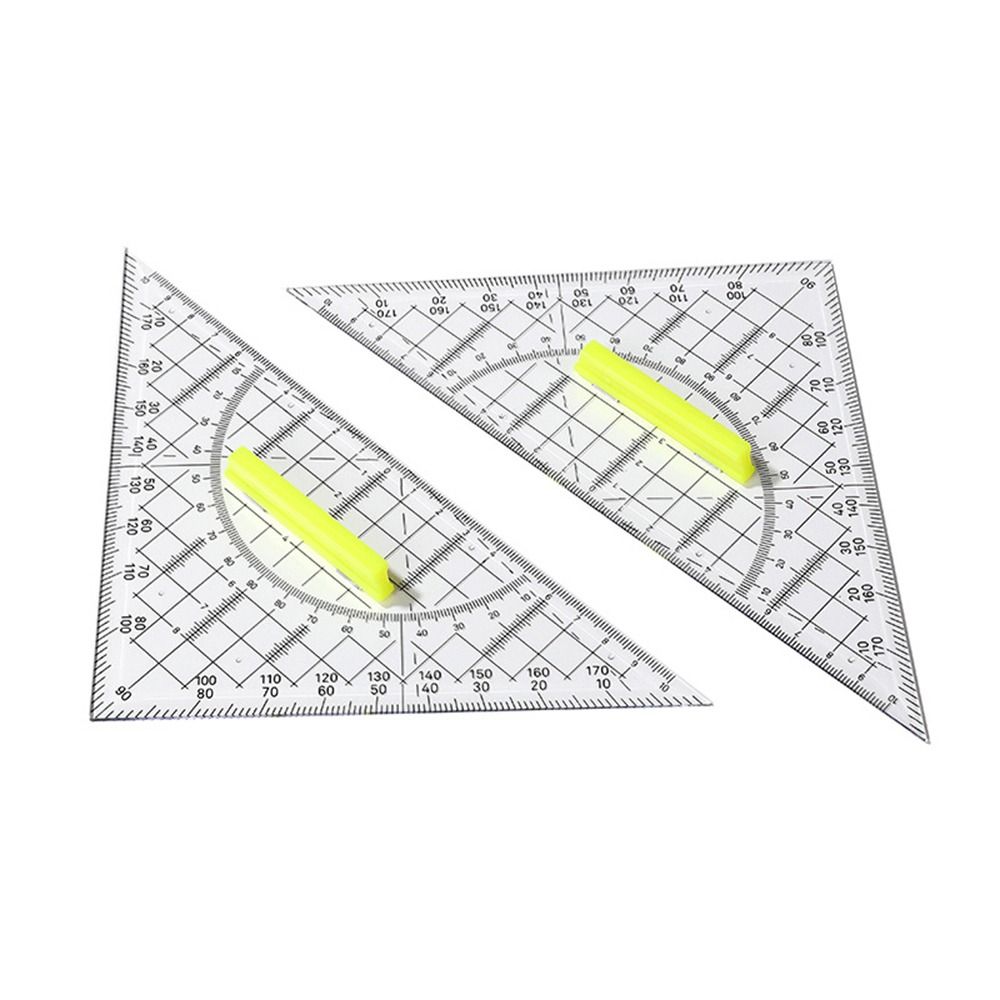 Durable Plastic Set Square Transparent With Handle Triangle Ruler ...