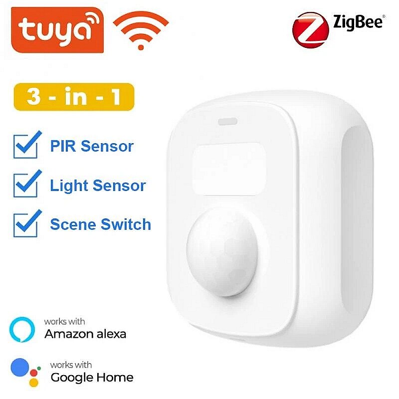 Compact TUYA sensor with PIR/photoelectric sensor, scene switching, and ...