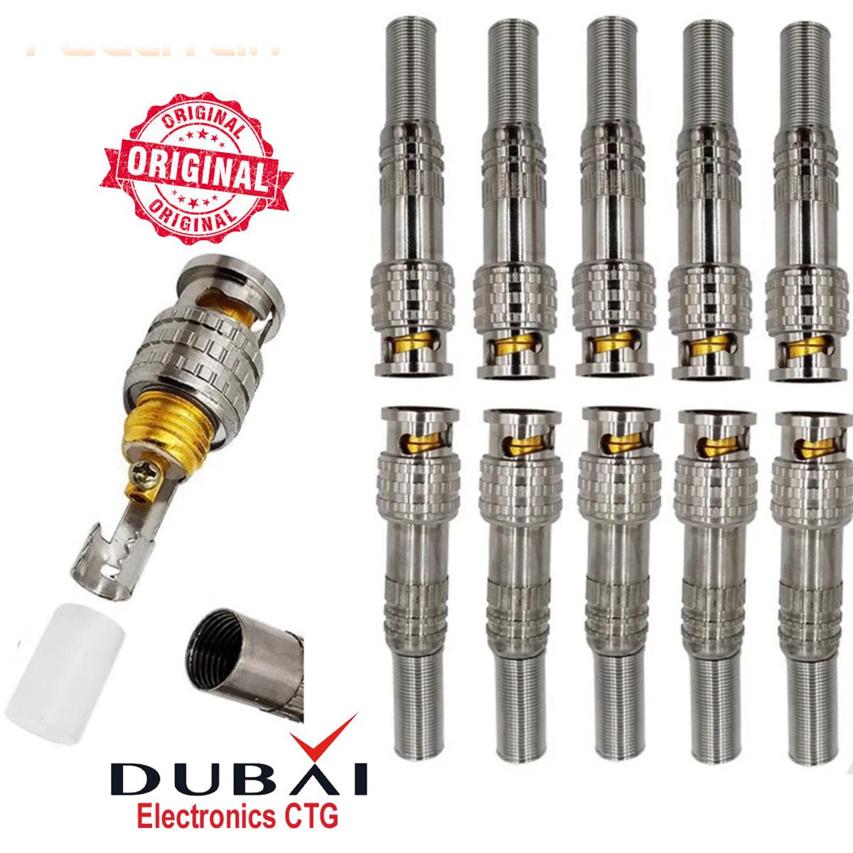 Metal BNC Connector FOR Security Camera, Pack of 5 Connector | Daraz.com.bd