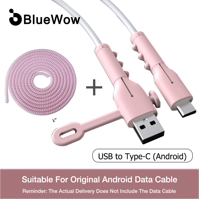 [For Type-C] BlueWow Data Line Protector For Android USB Charger Cord ...